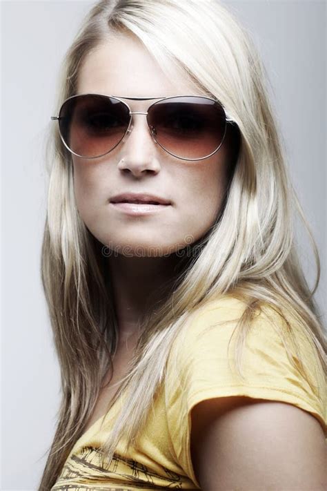 Gorgeous Female Model Posing In Sunglasses Stock Image Image Of Fresh