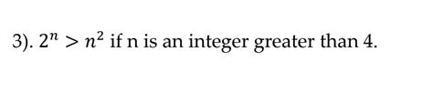 solved 3 2n n2 if n is an integer greater than 4