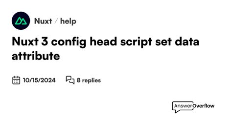 Nuxt 3 Config Head Script Set Data Attribute Nuxt