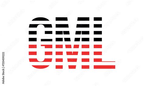 Gml Three Initial Letter Iconic Line Negative Space Minimal Logo Design