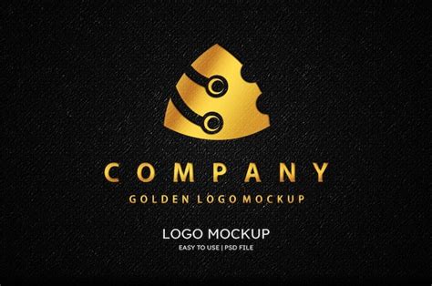 Maquette De Logo De Luxe Papier Noir Or PSD Premium