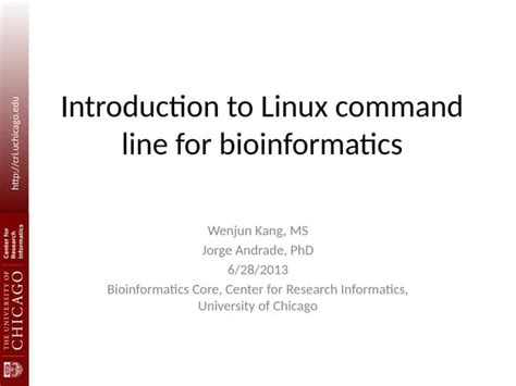 Linuxtraining Basic Commands For Bioinformatics Pptx
