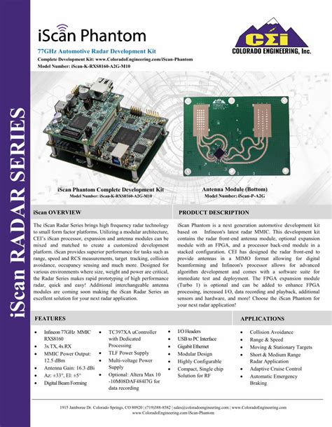 Pdf 77ghz Automotive Radar Development Kitradar Application