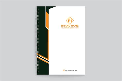 Orange And Black Color Notebook Cover Design Vector Art At Vecteezy