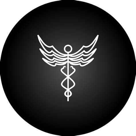 Caduceus Vector Icon 23390318 Vector Art At Vecteezy