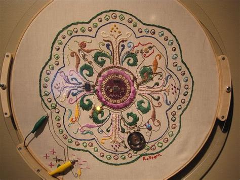 Arduino Lillypad Embroidery E Textiles Wearable Electronics Beautiful Cross Stitch