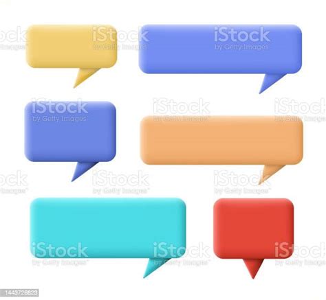 Speech 비눗방울 설정 3차원 형태에 대한 스톡 벡터 아트 및 기타 이미지 3차원 형태 기포 대화 풍선 문자 기호 Istock