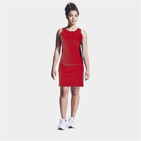 Motion Netball Skirt Redblk Tryandscore Sports Pty Ltd