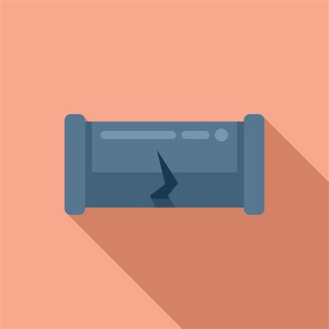 Broken Pipe Icon Flat Vector Water Pipeline 15151564 Vector Art At