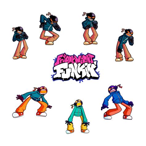Friday Night Funkin Whitty All Pose Stickers Sticker Inspire Uplift