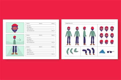 Free Vector Storyboard Template Design