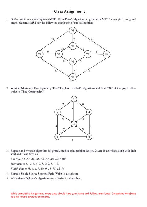 Assignment 1 None While Completing Assignment Every Page Should