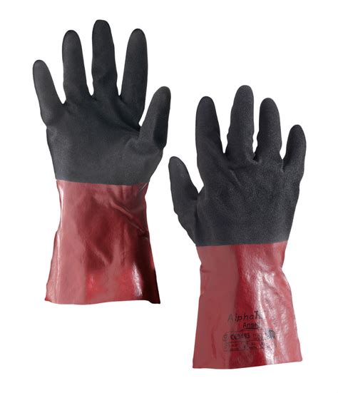 Ansell 58 530 Polymer Coated Alpha Tec Glove Black Red North Sea