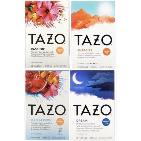 Tazo Herbal Tea Passion Energize Baked Cinnamon Apple Calm