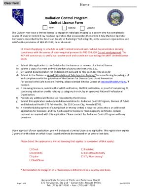 Fillable Online Radiation Control Program License Application Fax Email