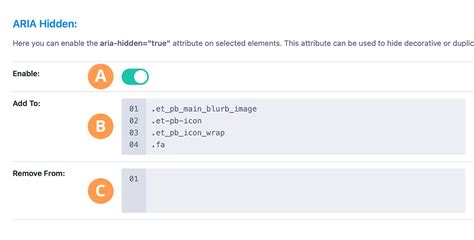 Aria Hidden Elements Settings Accessibility Attributes Docs