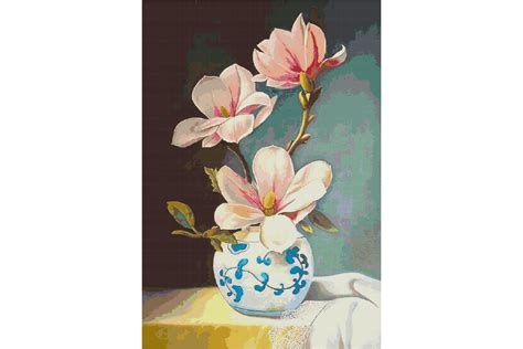 Flowers Vase Cross Stitch Patterns 141 Graphic By Crossstitchpatterns