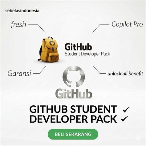 Jual Github Student Developer Pack Student Verified Akses Tools