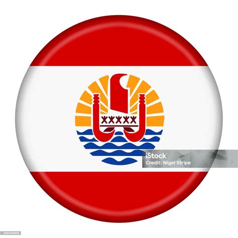 프랑스령 폴리네시아 국기 단추 클리핑 경로가 있는 3d 그림 개념에 대한 스톡 벡터 아트 및 기타 이미지 개념 개념과 주제 국기 Istock