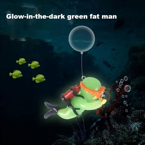 Luminous Diver Green Fat Man Fluorescent Color Floating Micro