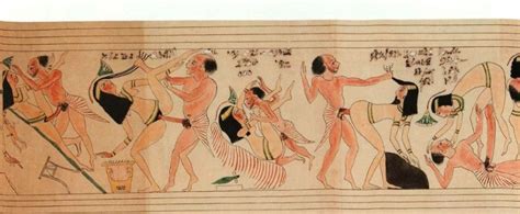 A Portion Of The Turin Erotic Papyrus Egypt C 1150 B C E Reconstruction Scrolller