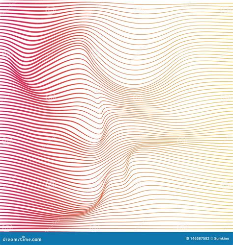 Stripe Deformation Background Distorted Wave Monochrome Texture Abstract Dynamical Rippled