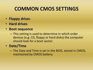Bios Cmos And Post Pptx