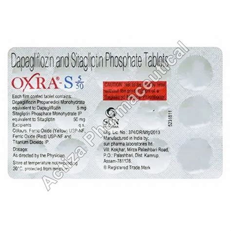 Oxra S 5 50mg Packaging Size 15 0 Tablets In 1 Strip At Rs 1200 Box