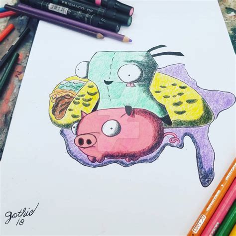 Invader Zim Gir And Tacos By Gothickillerqueenxxx On Deviantart