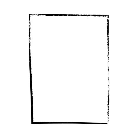 Marco Borde Grunge Forma Icono Rectángulo Vertical Elemento De
