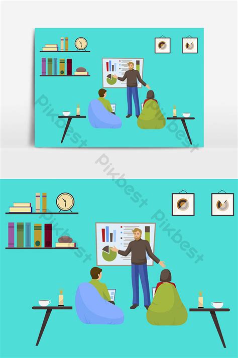 Flat Classroom Teaching Design Png Images Ai Free Download Pikbest