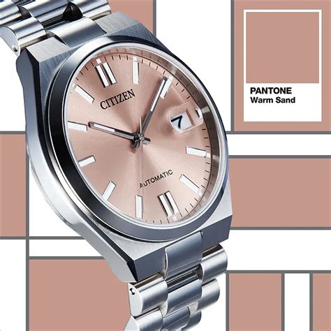 Citizen X Pantone Warm Sand Dial Automatic Mens Watch Nj0158 89y