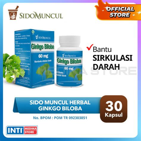 Jual Sidomuncul Suplemen Ginkgo Biloba Herbal Daya Ingat