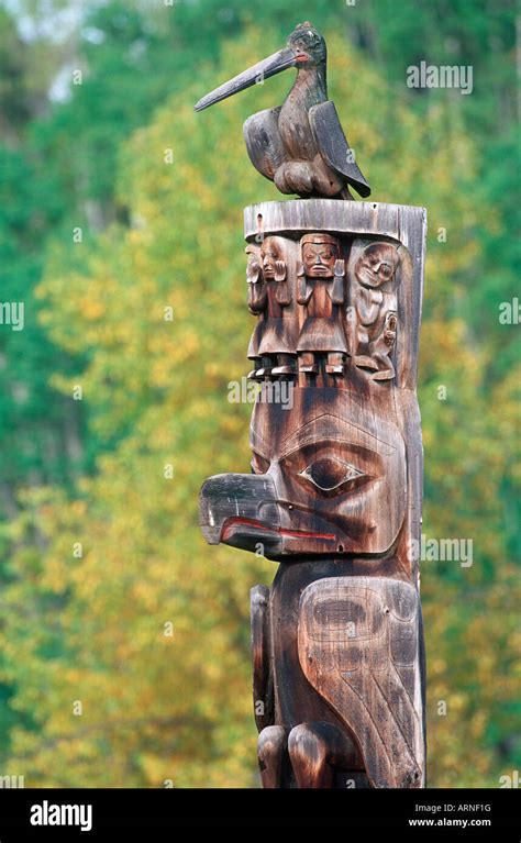 Skeena River Area Kitwancool Gitanyow Gitxsan Totem Poles British