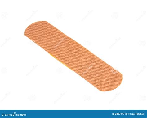 Medical Patch Plaster Isolated On The White Stock Image Image Of Skin Help 203797715