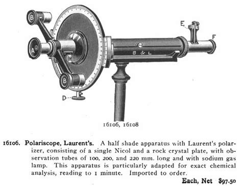 Laurent Type Polarimeter Probably A French Import C 1900