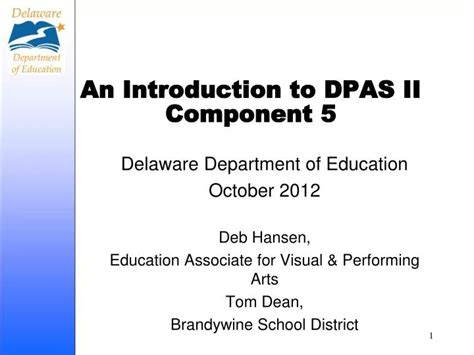 Ppt An Introduction To Dpas Ii Component 5 Powerpoint Presentation