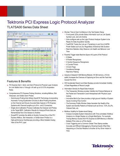 Todos los catálogos y folletos técnicos Tektronix