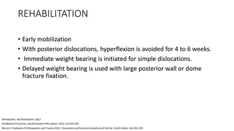 Hip Dislocation Anatomy History Diagnosis Treatment And Management Pptx Free Download