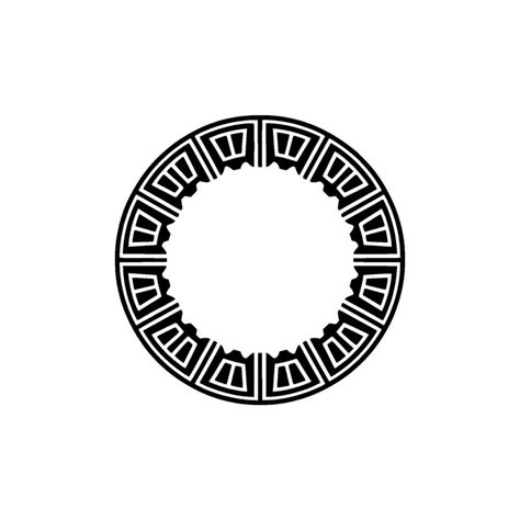 Geometric Tribal Circle Minimalist Circular Motif Minimalism