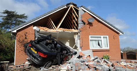 Driver Crashes New £25000 Audi Convertible And Leaves Bungalow With