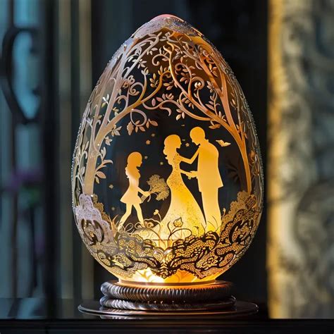 Filigree Easter Egg Sculptures Midjourney Prompt Promptbase