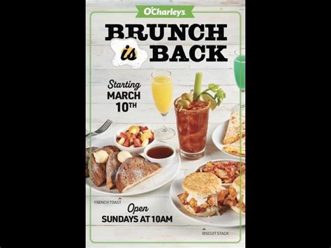 Sunday Brunch Is Back At Ocharleys Dickson County Source