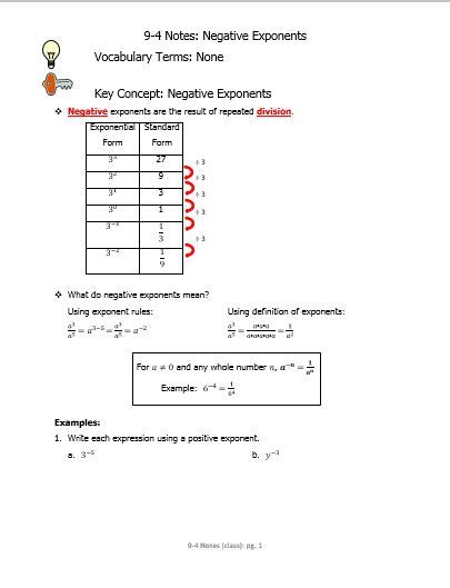 Chapter 9 Notes Mrs Laycocks Prealgebra Class