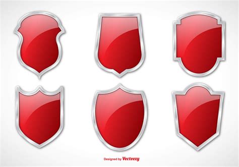 Silver Border Red Vector Shields 92640 Vector Art At Vecteezy Silver Border Red Vector Shields 92640 Vector Art At Vecteezy