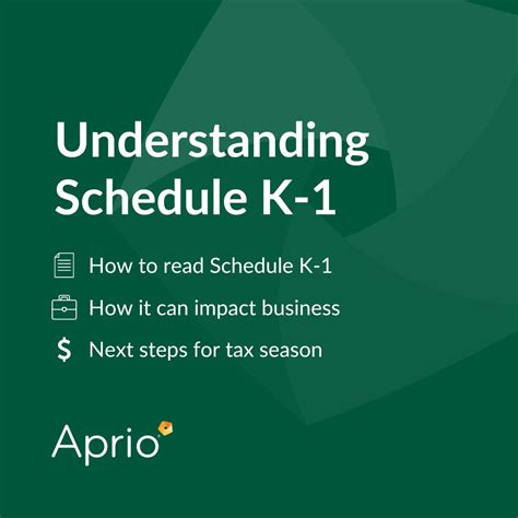 How To Read And Understand Schedule K 1 For Tax Season Aprio Posted