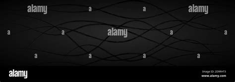 Abstract Dark Background Of Wavy Intertwining Lines In Black And Gray Colors Stock Vector Image
