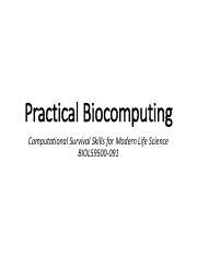 23biol59500 091 W1 Pdf Practical Biocomputing Computational Survival
