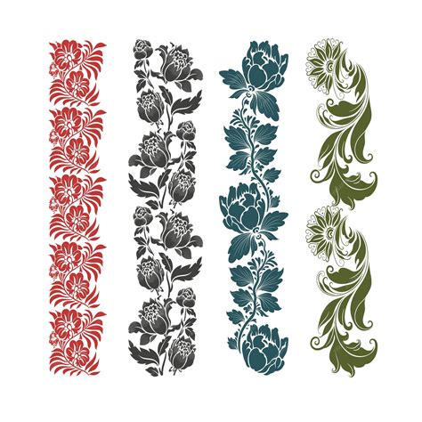 Premium Vector Flower Pattern Vector Border Design Decorative