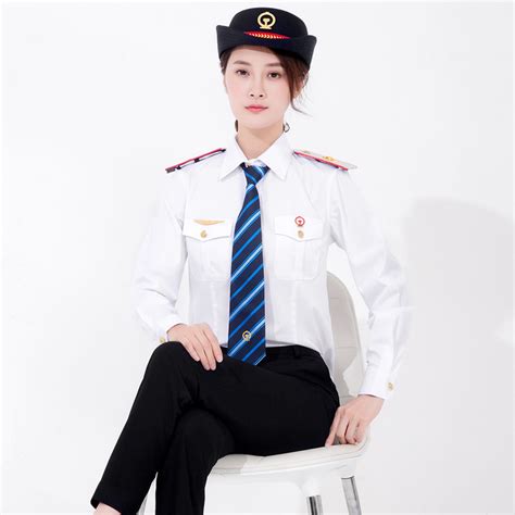 春秋铁路新制服衬衫动车工作服女士铁路制服女高铁乘务员职业衬衣虎窝淘